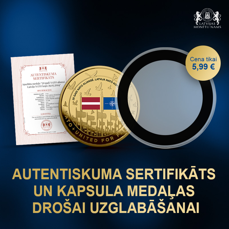 Bezmaksas medaļa „LATVIJA – 20 GADI NATO“
