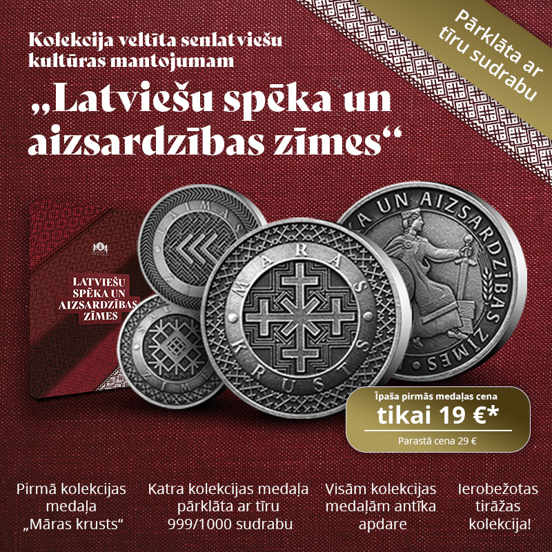 Kolekcija „Latviešu spēka un aizsardzība zīmes“, pirmā medaļa - „Māras ...