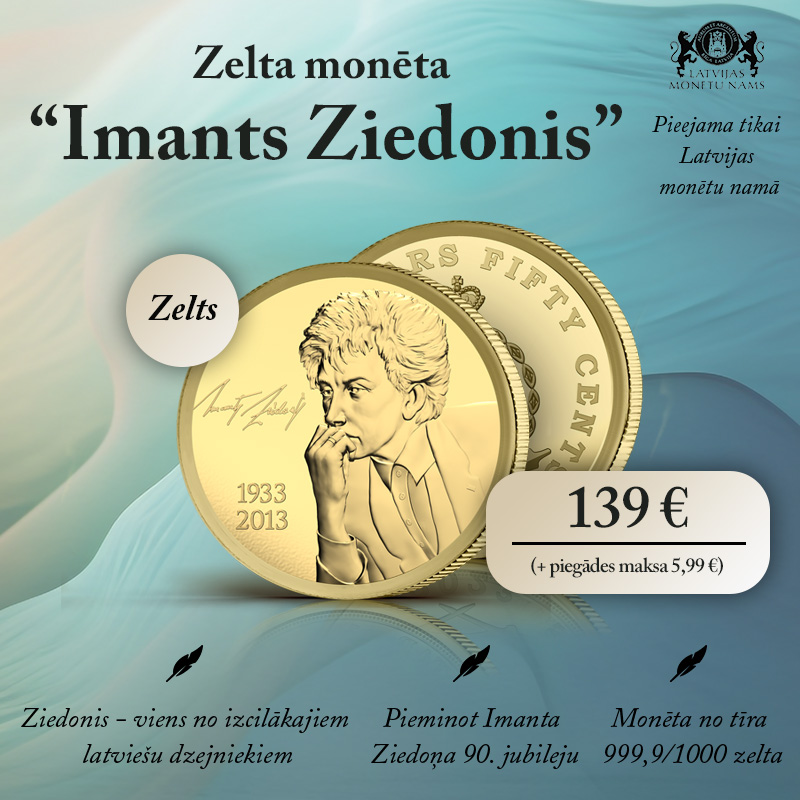 Zelta monēta “Imants Ziedonis”