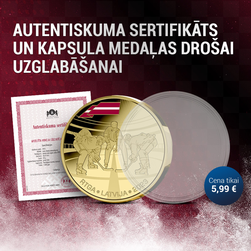 Apsudrabota Latvijas hokeja līdzjutēju medaļa 2023